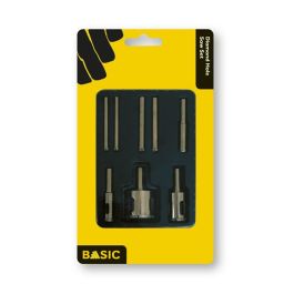 Diamond Hole Saw Kit | 6,8,10,12,22 & 35mm | 8 Pieces | Drilling ...