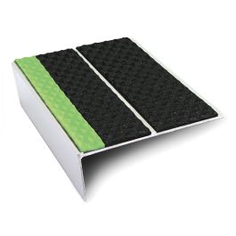 Aluminator Slimline Aluminium Rakeback Edge Nosing With Twin Inserts ...